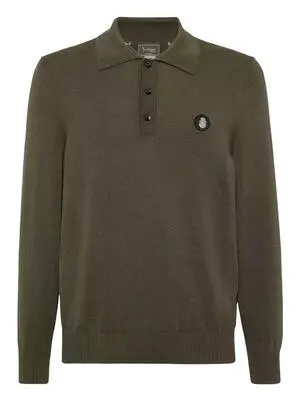 BILLIONAIRE Long-sleeve Polo Shirt - Green
