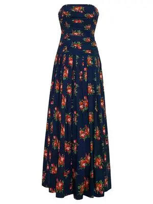 CARA CARA Montreal Floral-Print Pleated Dress