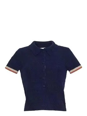Cara Cara Lydia Short-sleeves Polo Top - Blue