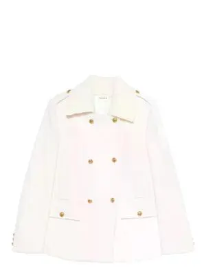 P.a.r.o.s.h Double-breasted Wool Jacket - White