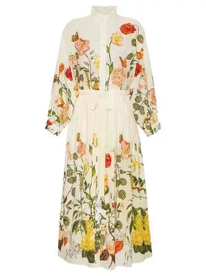 Cara Cara Louisa Floral-print Midi Dress - Neutrals