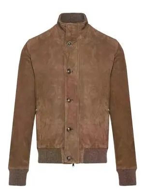 BARBA NAPOLI Suede Jacket - Brown