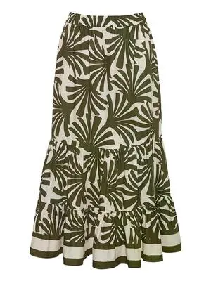 Cara Cara Chase Printed Midi Skirt - Neutrals