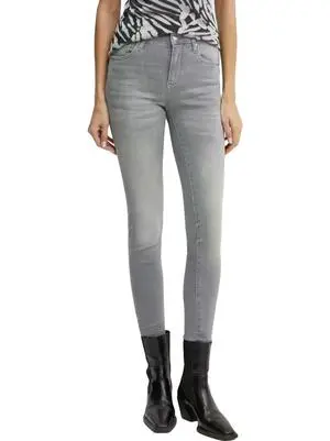 Armani Exchange Logo Plaque Skinny Jeans - Grey