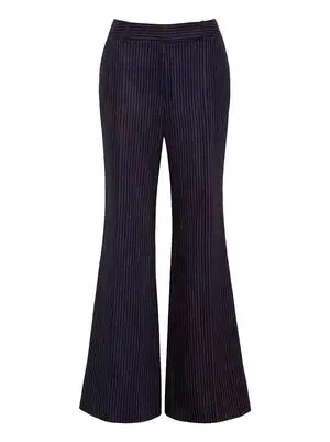 Cara Cara Tristan Pinstripe Flared Trousers - Blue