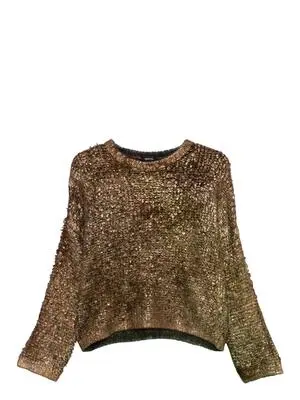 AVANT TOI Metallic Finish Round-Neck Sweater