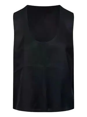 RÓHE Satin Sleeveless Top - 001 Black