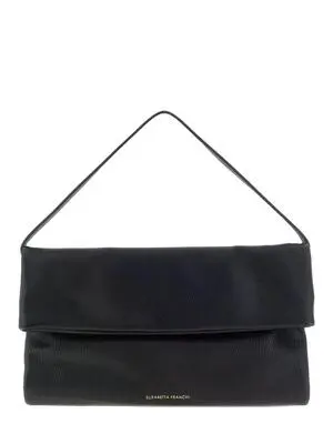 Elisabetta Franchi Logo-embossed Folded Shoulder Bag - Black