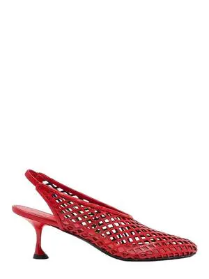 Proenza Schouler Perforated Slingback Pumps - Red