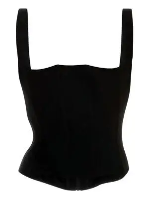 Balenciaga Velvet Zip-front Bodice - Black