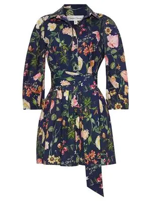 Cara Cara Raya Floral-print Mini Dress - Blue