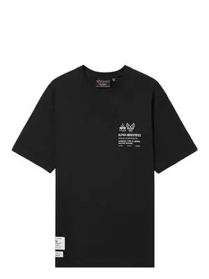 Alpha Industries Logo-print Crew-neck T-shirt - Black