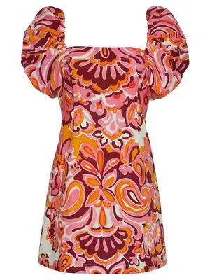 Cara Cara Kelly Paisley-print Mini Dress - Pink
