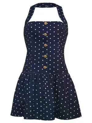 Cara Cara Felicity Polka-dot Mini Dress - Blue