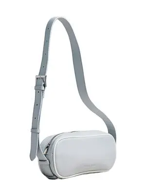 MELIE BIANCO Vegan Leather Sporty Shoulder Bag - Grey