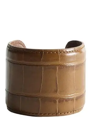 TOTEME Croco-embossed Cuff - Camel
