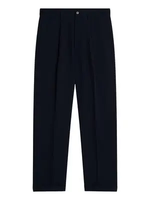 Dunhill Cotton-wool Drill Tapered Chinos - Navy