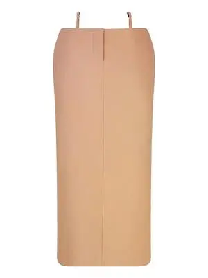 ATTICO Rear-Slit Midi Skirt