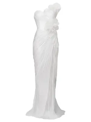 IRIS SERBAN Adelainne One-shoulder Dress - White
