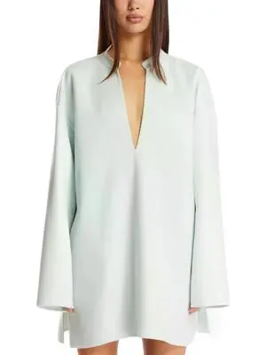 JIL SANDER V-neck Wide-sleeve Top - Neutrals