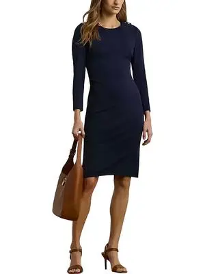 Ralph Lauren Button-detail Midi Dress - Blue