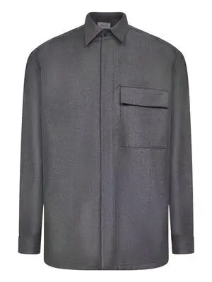 D4.0 Buttoned Flap-pocket Shirt - Grey