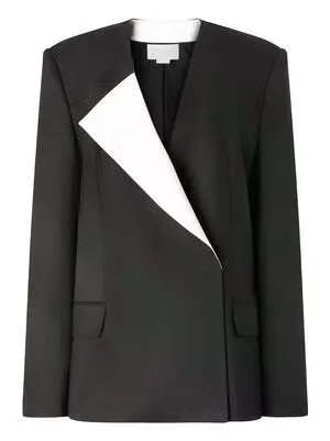 GENNY Contrasting-panel Blazer - Black