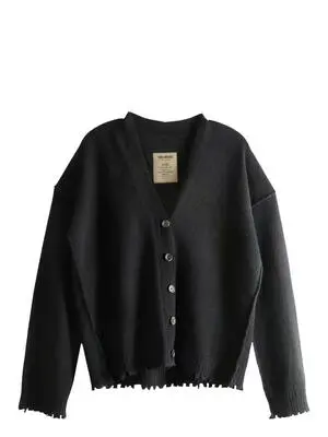 UMA WANG Cashmere V-neck Cardigan - Black