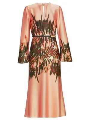 Silvia Tcherassi Pesaro Abstract-print Midi Dress - Pink