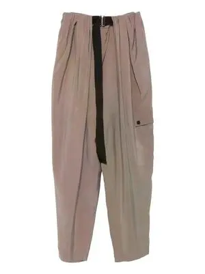 ALYSI Pleated Belted Trousers - Brown