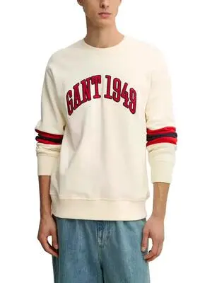Gant Logo Appliqué Sweatshirt - Neutrals