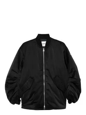 LEMPELIUS Puffed-sleeve Bomber Jacket - Black