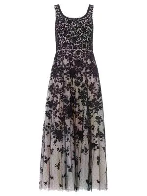 NEEDLE & THREAD Embroidered Flowers Maxi Dress - Black