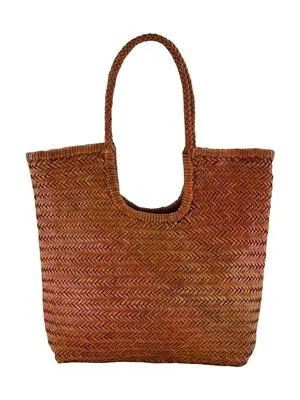 Dragon Diffusion Diagonal Triple Jump Leather Shoulder Bag - Brown