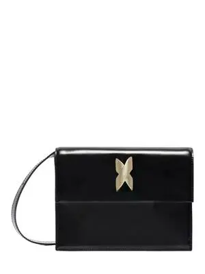 GENNY Flap-front Clutch Bag - Black