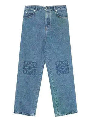 Loewe Anagram-embroidered Jeans - Blue
