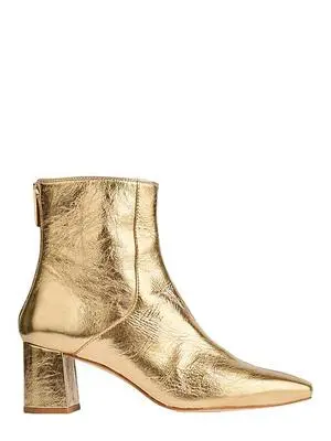 LK BENNETT Nadira Metallic-leather Ankle Boots - Gol-gold