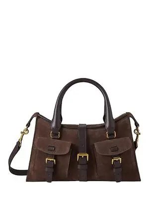 Mulberry Small Roxanne Suede Top-handle Bag - Chocolate