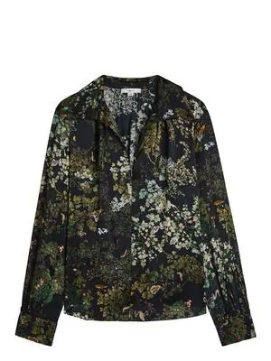 Vince Floral-print Silk Blouse - Multicoloured