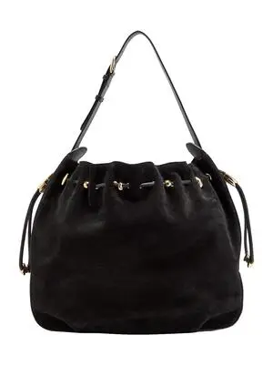 Zimmermann Halcyon Large Suede Shoulder Bag - Black