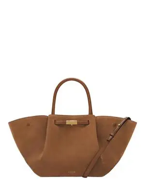 DEMELLIER New York Midi Suede Tote - Tan