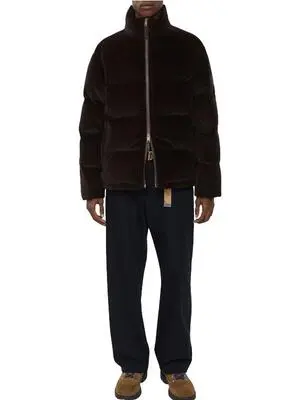 Burberry Corduroy Snowdon Puffer Jacket - Clove Brown