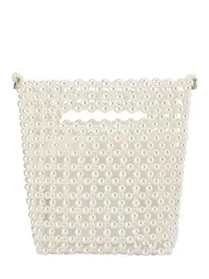 OLGA BERG Tilda Faux Handheld Bag - Pearl