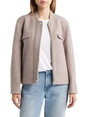 Rails Kinsley Wool-blend Bouclé Jacket - Mink