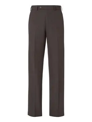 Fendi Wool Crepe Trousers - Brown