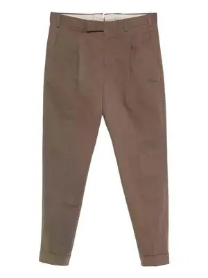 PT TORINO Pleated Cuffed Trousers - Neutrals