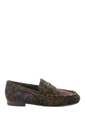 BIBI LOU Leopard-print Leather Loafers - Brown