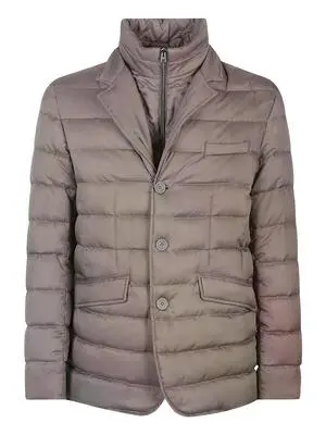 Herno Button-fastening Quilted Jacket - Neutrals