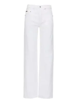 NO44 Cotton Straight Leg Jeans - White