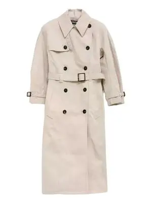 Jacquemus Double-breasted Belted Trench Coat - White